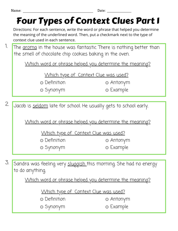 Types Of Context Clues To Define Vocabulary Words Part 1 | Made By Teachers