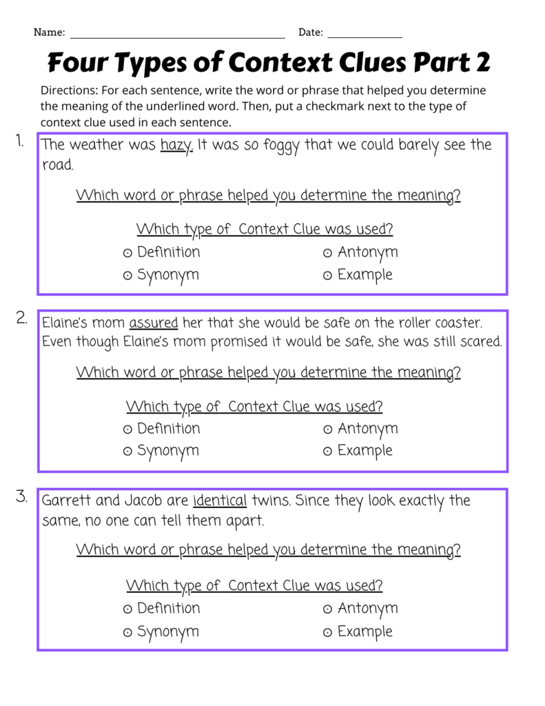 Types Of Context Clues To Define Vocabulary Words Part 2 | Made By Teachers