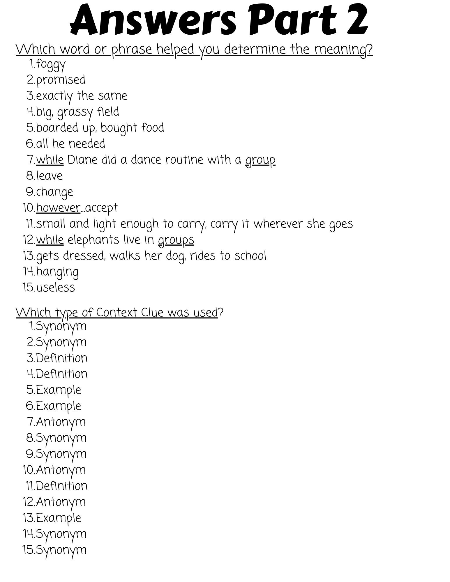 Types Of Context Clues To Define Vocabulary Words Part 2 | Made By Teachers