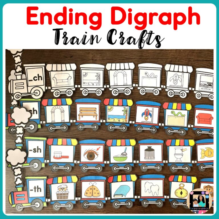 Ending Digraph Craft | Kindergarten Literacy Center Activities - Made ...