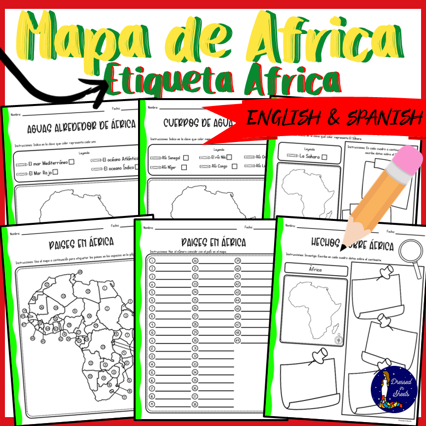 Map of Africa Label Africa - Made By Teachers