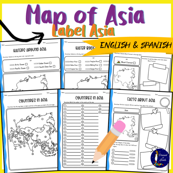 Map of Asia Label Asia | Made By Teachers