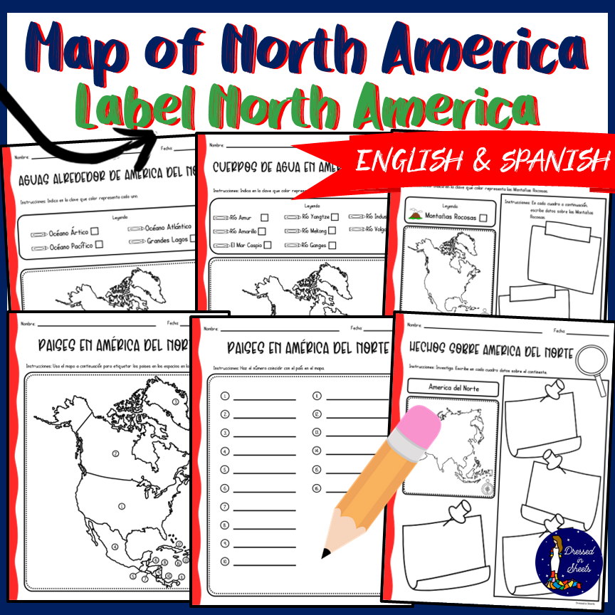 Map of North America Label North America - Made By Teachers