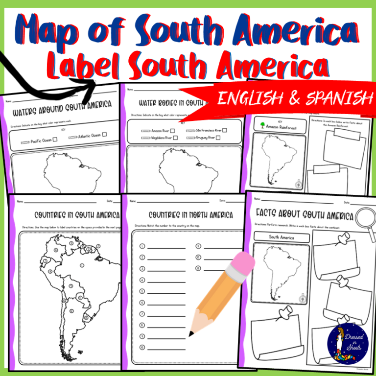 Map of South America Label South America - Made By Teachers