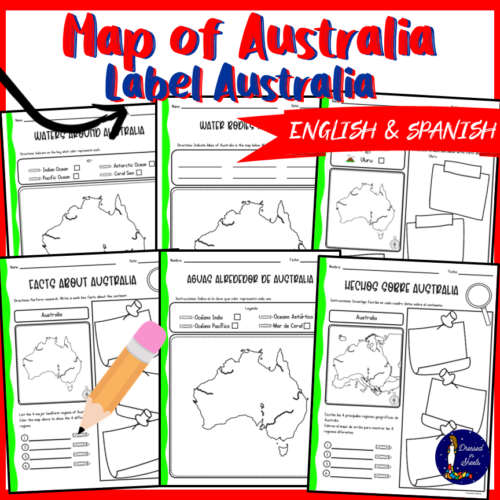 Map of Australia Label Australia - Made By Teachers