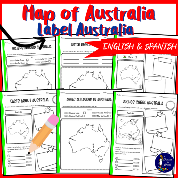 Map of Australia Label Australia | Made By Teachers
