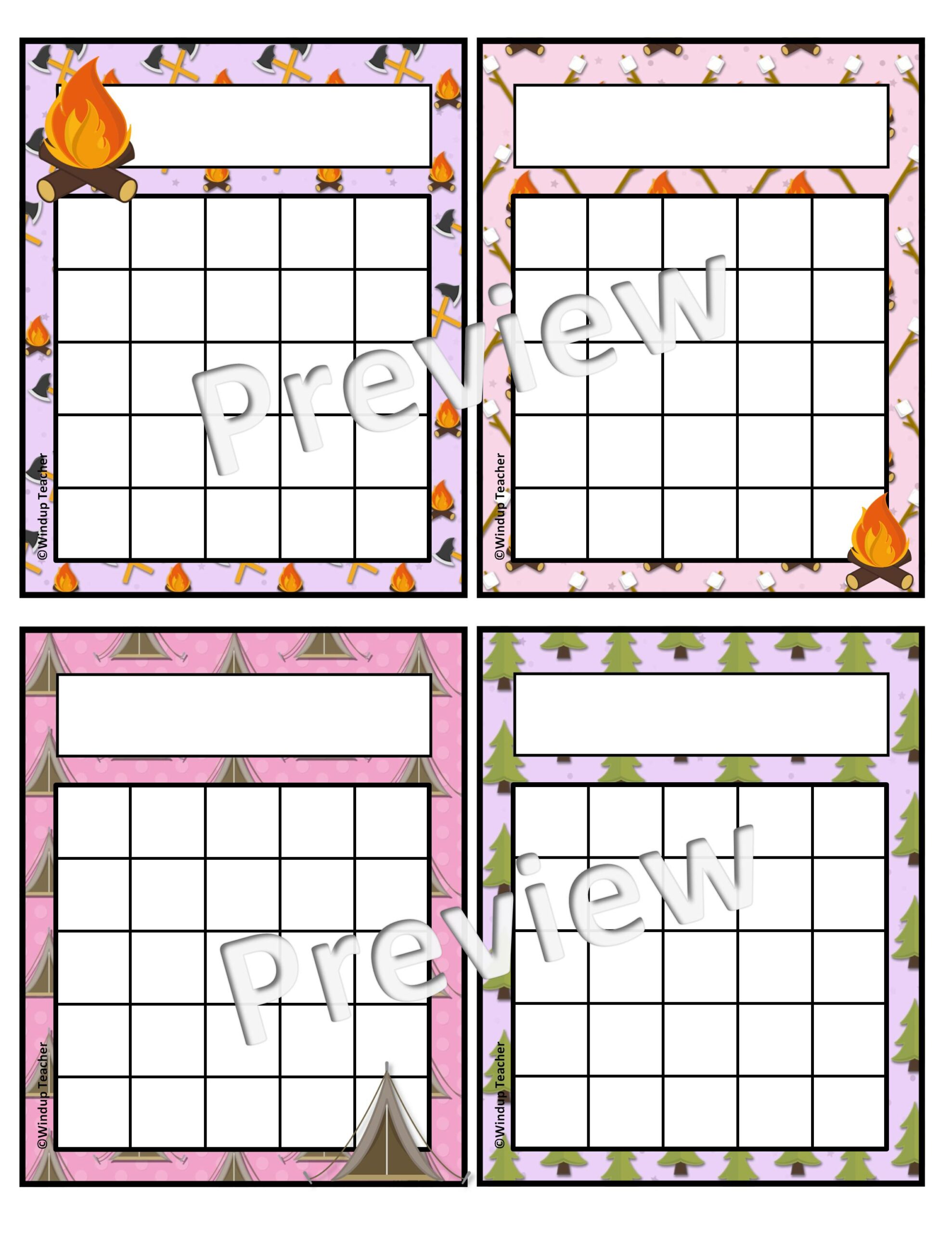 Camping Sticker Charts - Made By Teachers