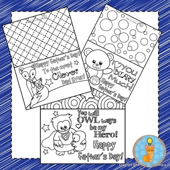 Father's Day Cards Foldable Craft and Coloring Printable - Made By Teachers