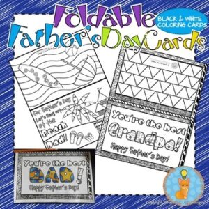 Father's Day Cards Foldable Craft and Coloring Printable - Made By Teachers