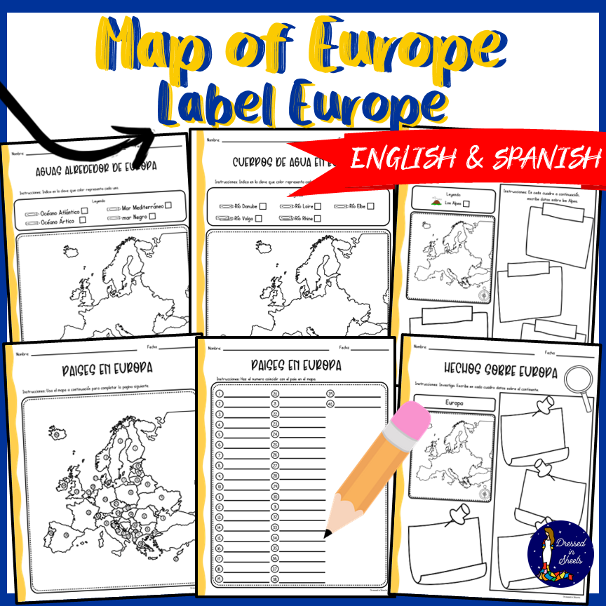 Map of Europe Label Europe - Made By Teachers