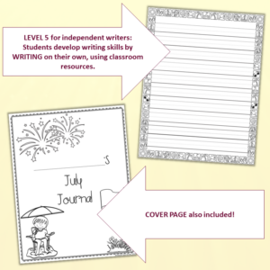 July Summer, Beach, Ice Cream, Camping Journal Writing | Made By Teachers