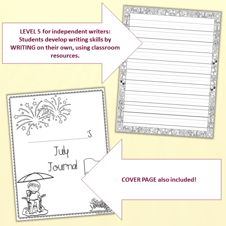 July Summer, Beach, Ice Cream, Camping Journal Writing | Made By Teachers