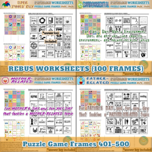 VALENTINE Rebus Puzzle Frames 251–275 Worksheets | Made By Teachers