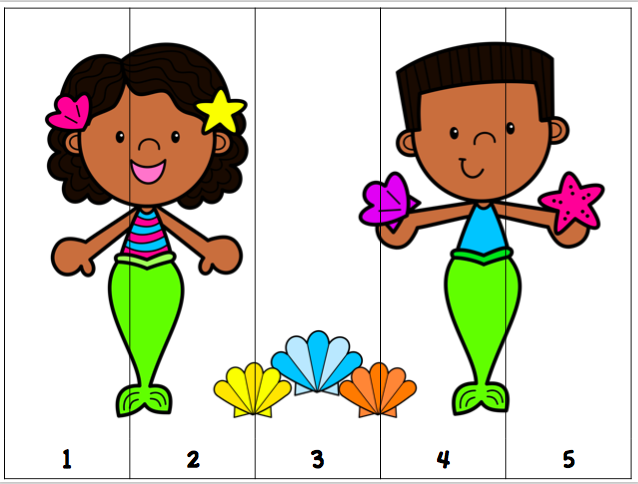 Mermaid Sequencing Number Puzzles for Summer | Made By Teachers