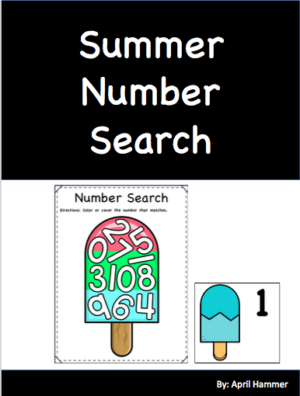 Summer Themed Number Search - Made By Teachers