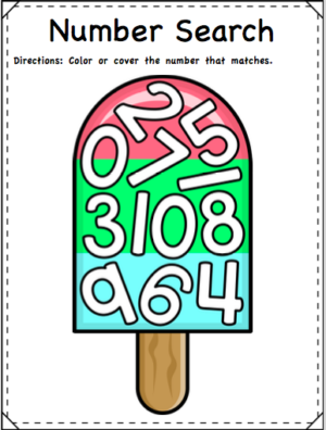 Summer Themed Number Search - Made By Teachers