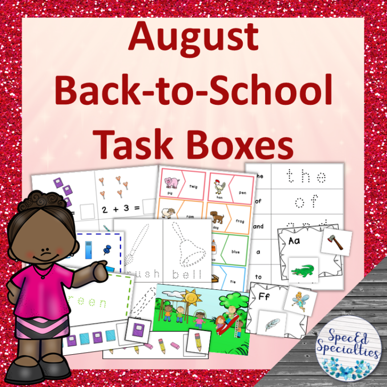 Back to School Task Boxes - Language, Math, Fine Motor, & Basic Skills ...