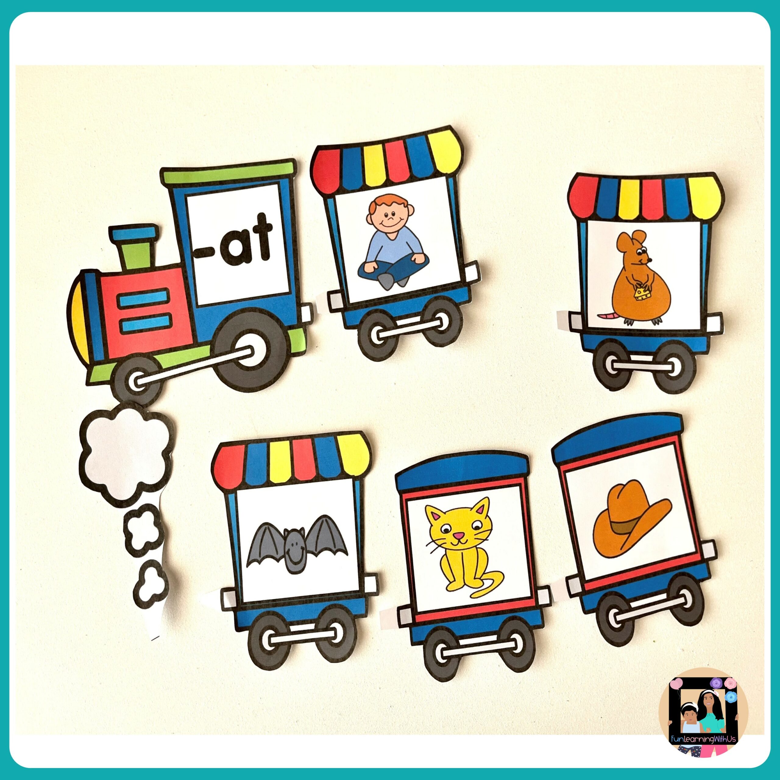 Word Family Train Crafts | Short Vowel Activities | Made By Teachers