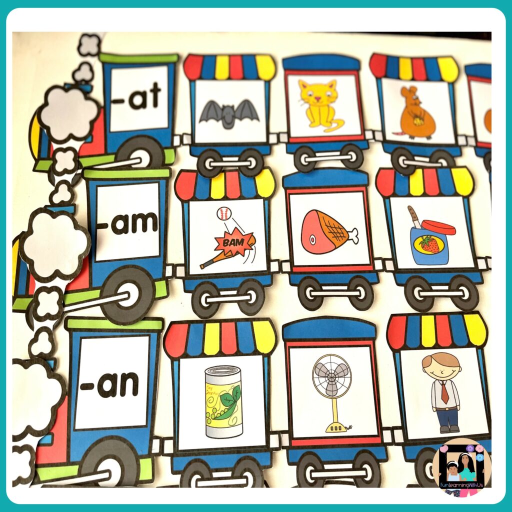 Word Family Train Crafts | Short Vowel Activities | Made By Teachers