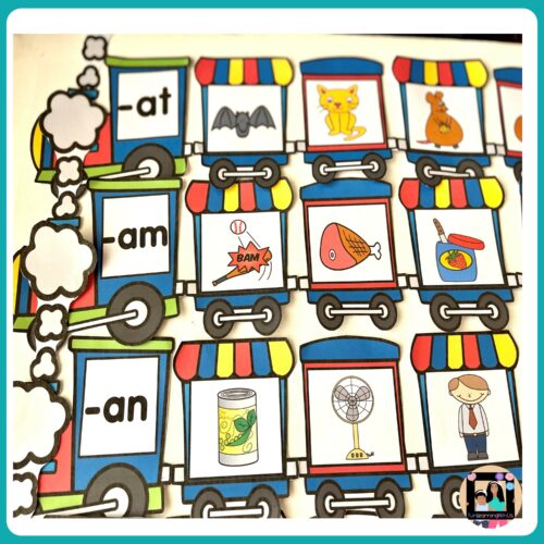 Word Family Train Crafts | Short Vowel Activities - Made By Teachers