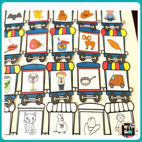 Word Family Train Crafts | Short Vowel Activities - Made By Teachers