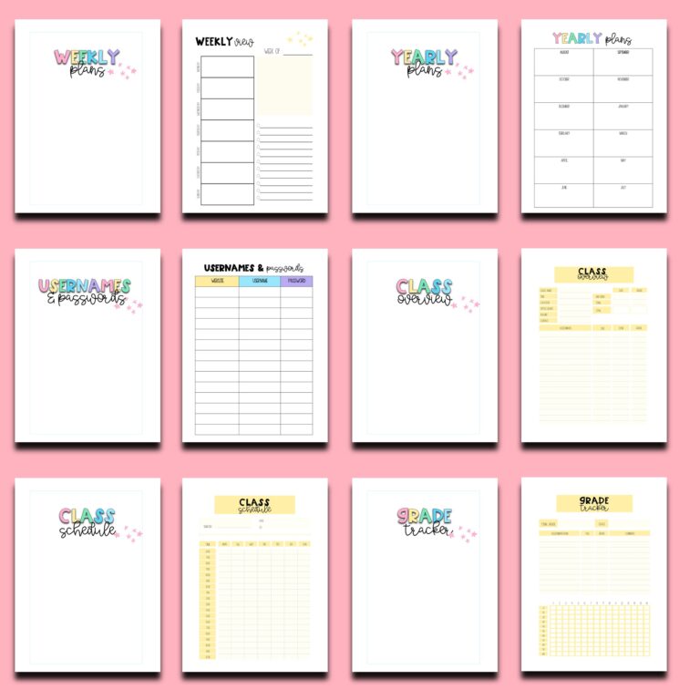 Printable Student Planner Undated | Made By Teachers