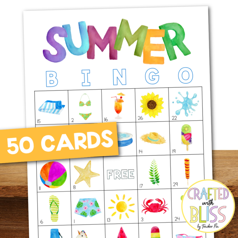 Summer Bingo For Kids, Summer Printable For Kids - Made By Teachers