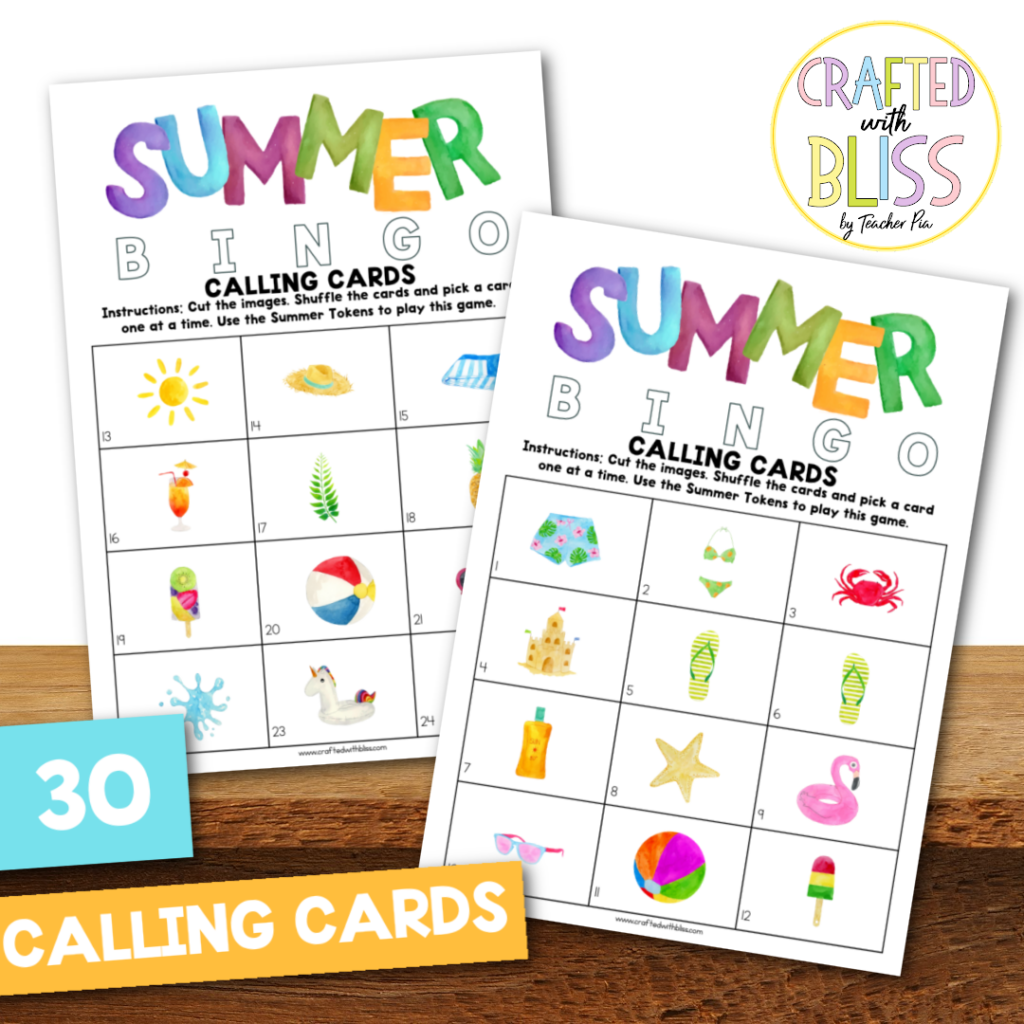 50 Summer Bingo Cards (5x5), Summer Theme Games | Made By Teachers