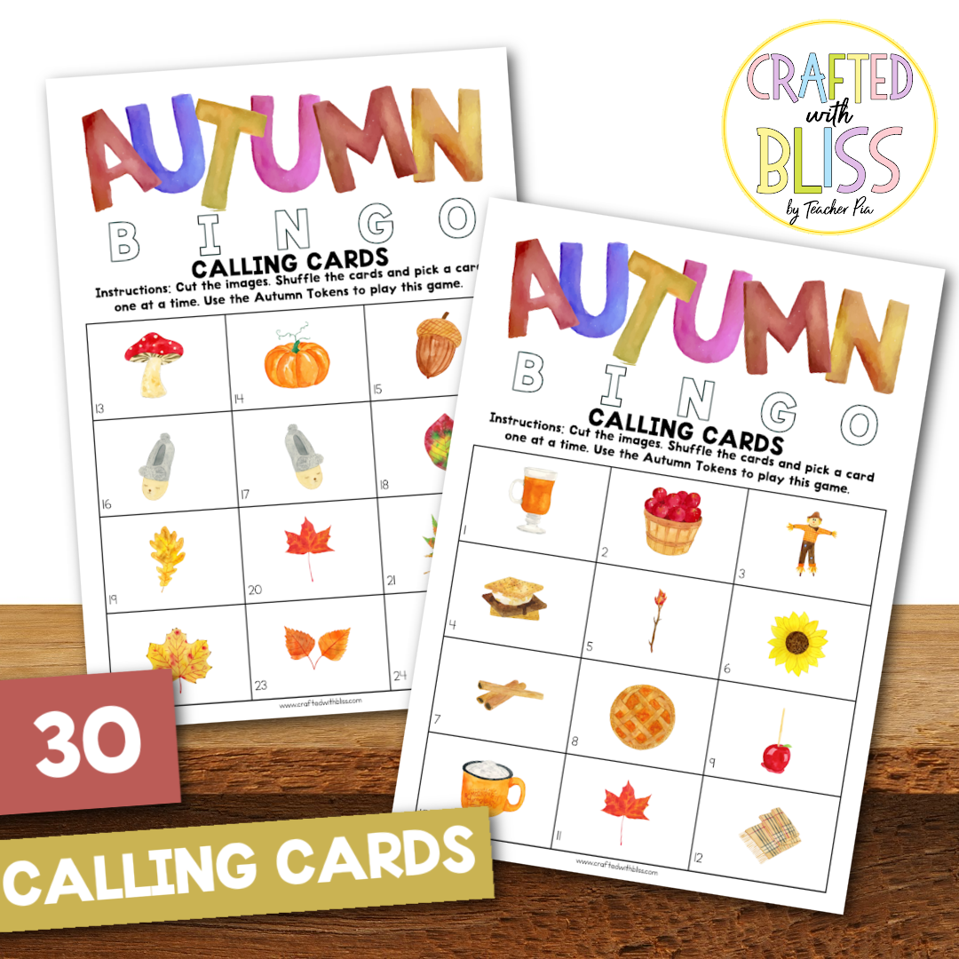 50 Autumn Bingo Cards (5x5), Autumn Theme Games | Made By Teachers