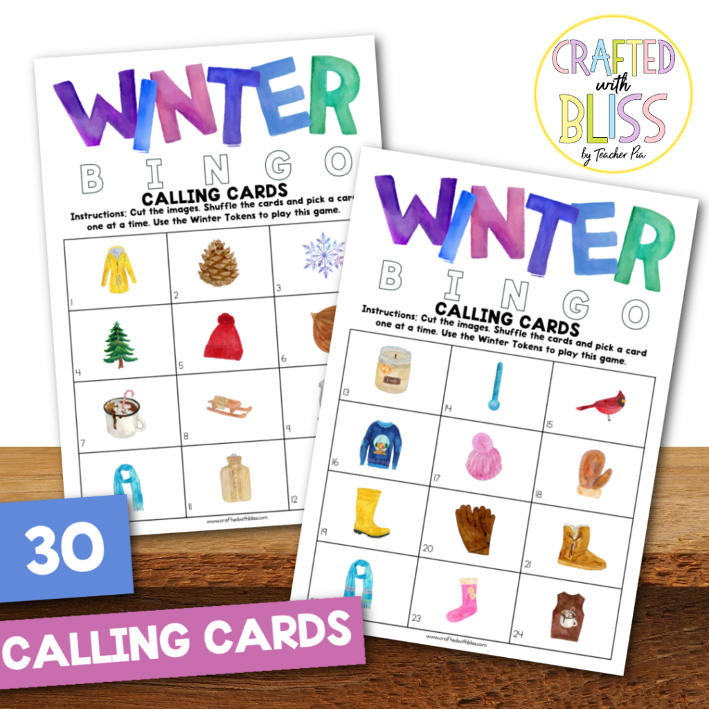 50 Winter Bingo Cards (5x5), Winter Theme Games | Made By Teachers