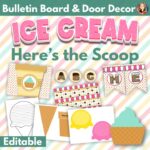 Summer Bulletin Board Kit with Writing Activities in Ice Cream Theme ...