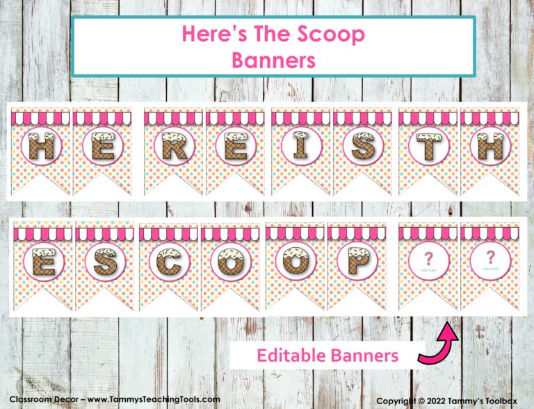 Summer Bulletin Board Kit with Writing Activities in Ice Cream Theme ...