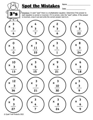 Multiplication Worksheets-Dalmatian Theme | Made By Teachers