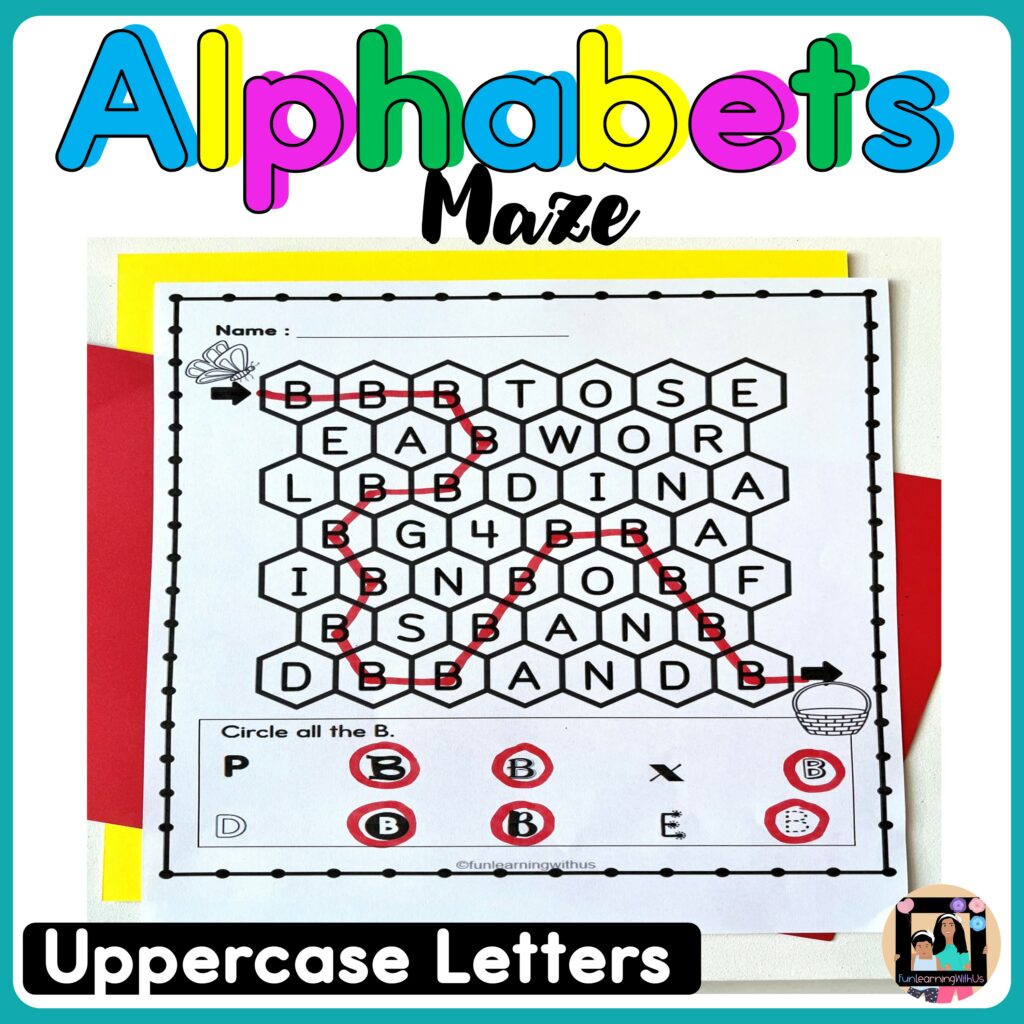 Uppercase Alphabet Maze Letter Recognition Activity - Made By Teachers