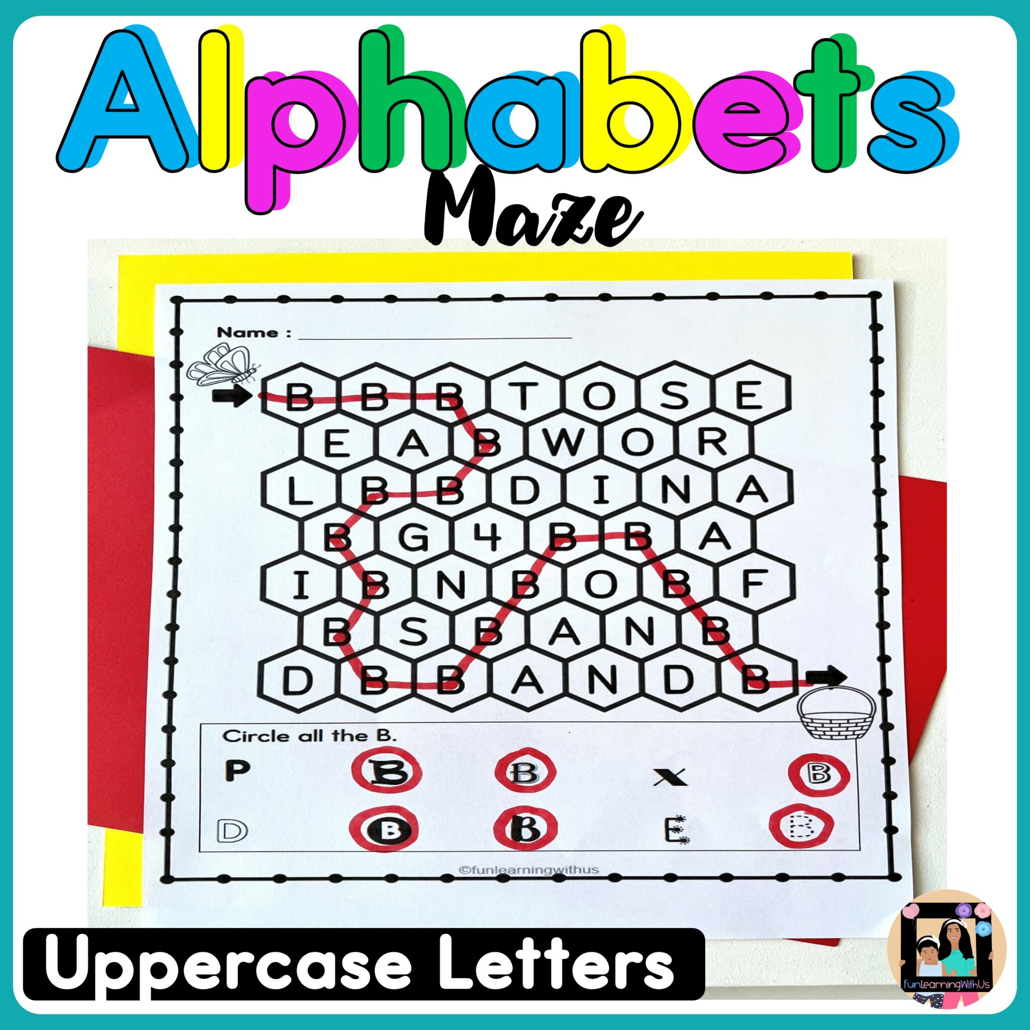 Uppercase Alphabet Maze Letter Recognition Activity - Made By Teachers