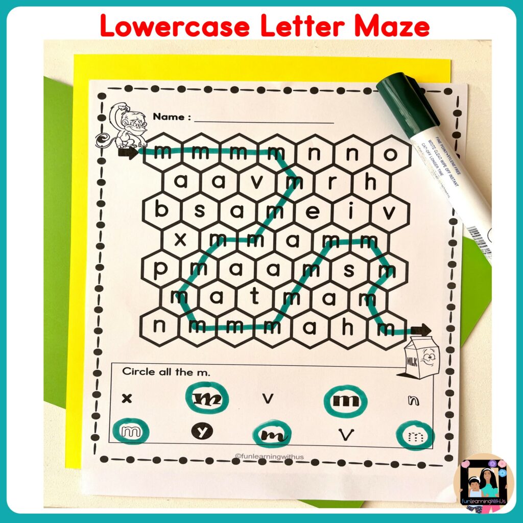 Alphabet Maze Letter Recognition Activity | Made By Teachers