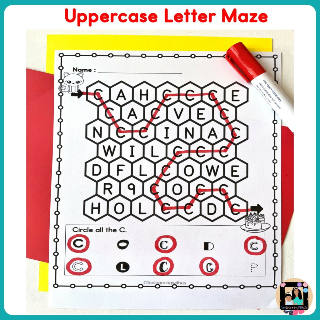 Alphabet Maze Letter Recognition Activity - Made By Teachers