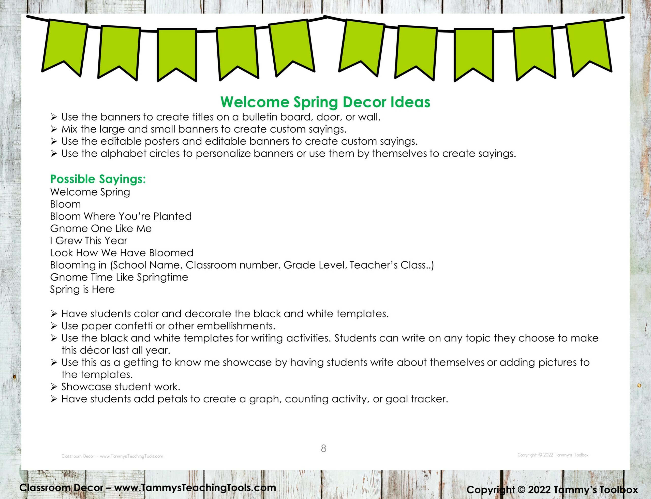 Spring Bulletin Board Kit with Writing Activities | Made By Teachers