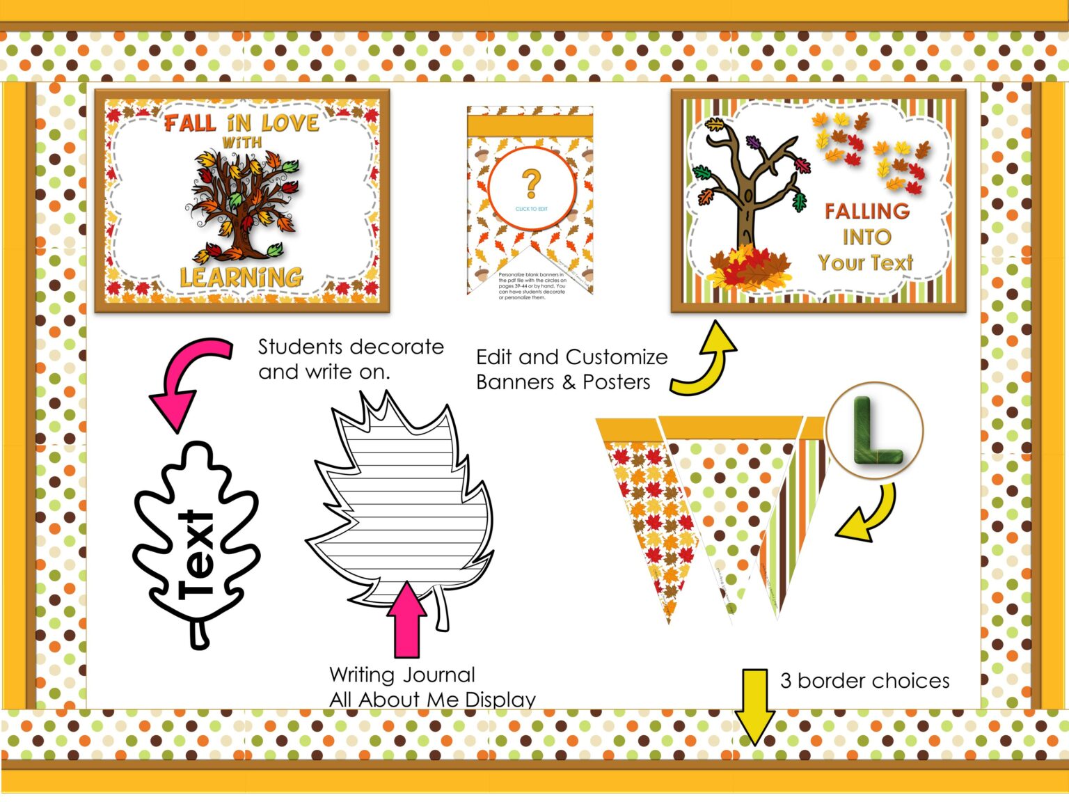 Fall Bulletin Board Kit with Writing Activities | Made By Teachers