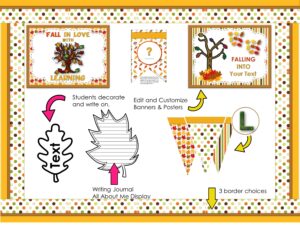 Fall Bulletin Board Kit with Writing Activities - Made By Teachers