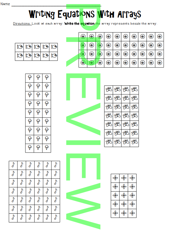 Multiplication Single Digit Word Problems with Arrays and Pictures ...