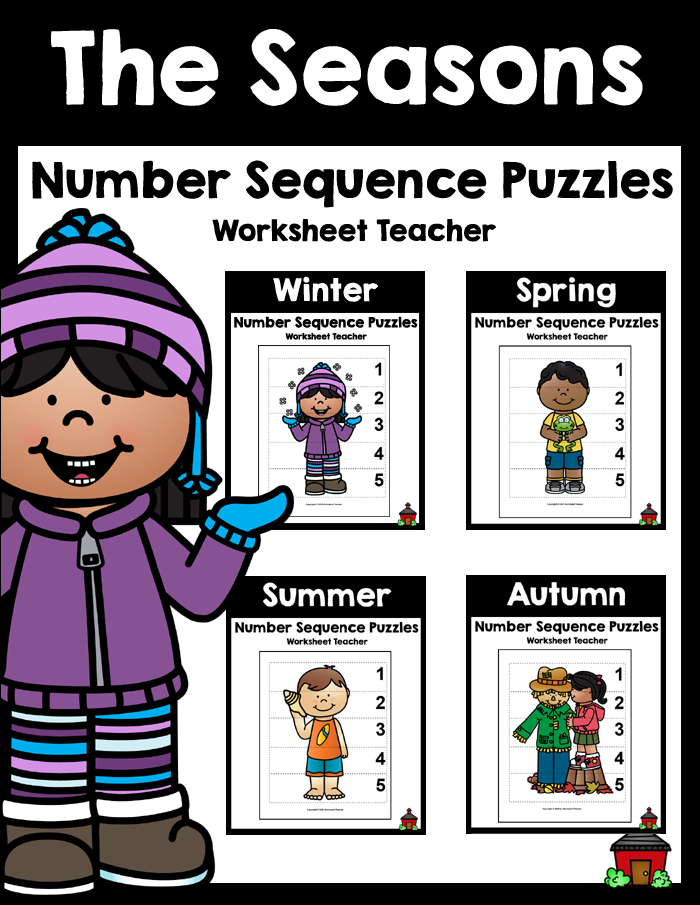 5 Easter Number Sequence B&W Picture Puzzles - Made By Teachers