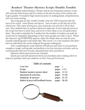 Readers' Theater End of Year Mystery Script - Made By Teachers