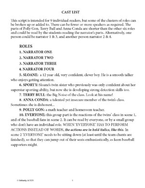 Readers' Theater End of Year Mystery Script - Made By Teachers