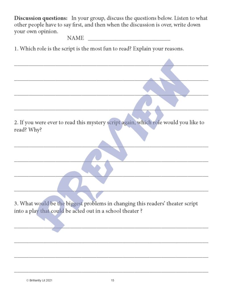 Readers' Theater End of Year Mystery Script - Made By Teachers