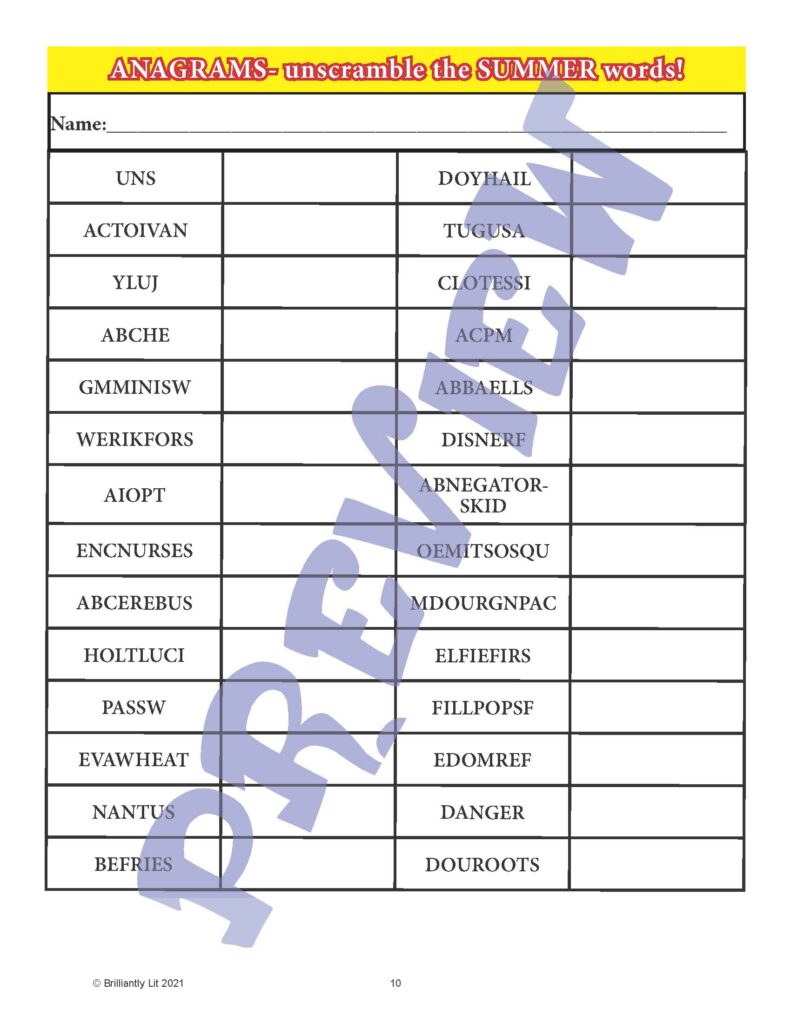 End of Year Brain Teaser Stories, Riddles and Puzzles Grades 5-7 - Made ...