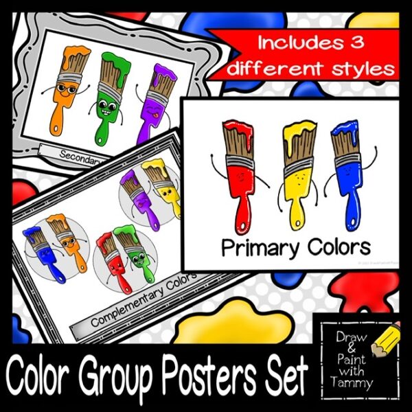 Color group poster set for art rooms and classrooms - Made By Teachers