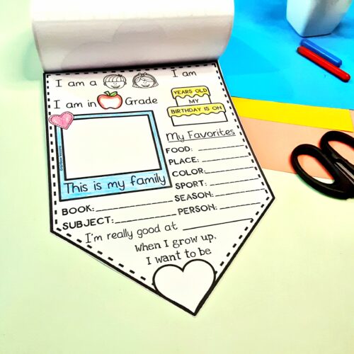 All About Me Craft | Back to School Activities | All About Me Worksheet ...