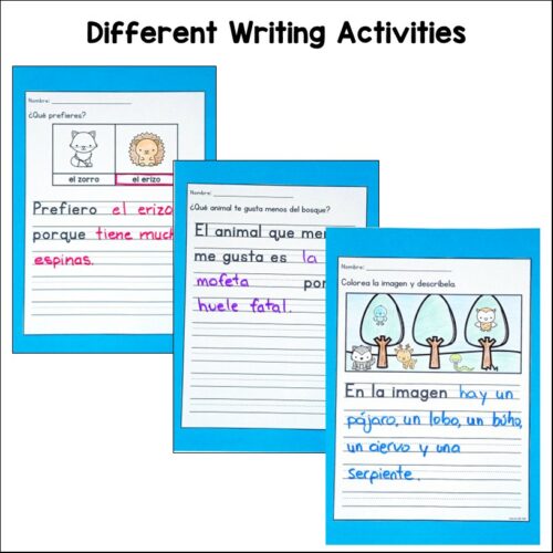 Animales del bosque - Ejercicios de escritura | Made By Teachers