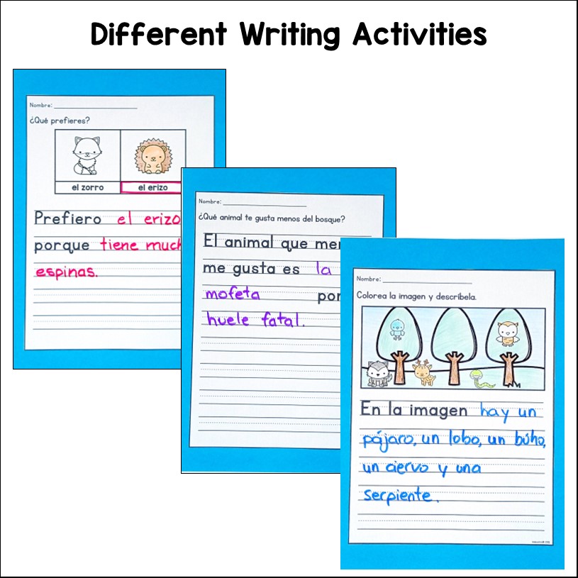 Animales del bosque - Ejercicios de escritura - Made By Teachers